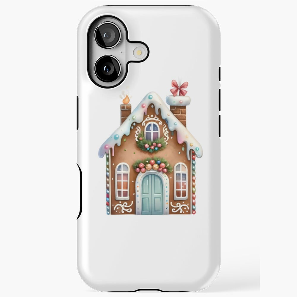 Christmas House Art Festive Winter Holiday Design Phone Case for iPhone ...