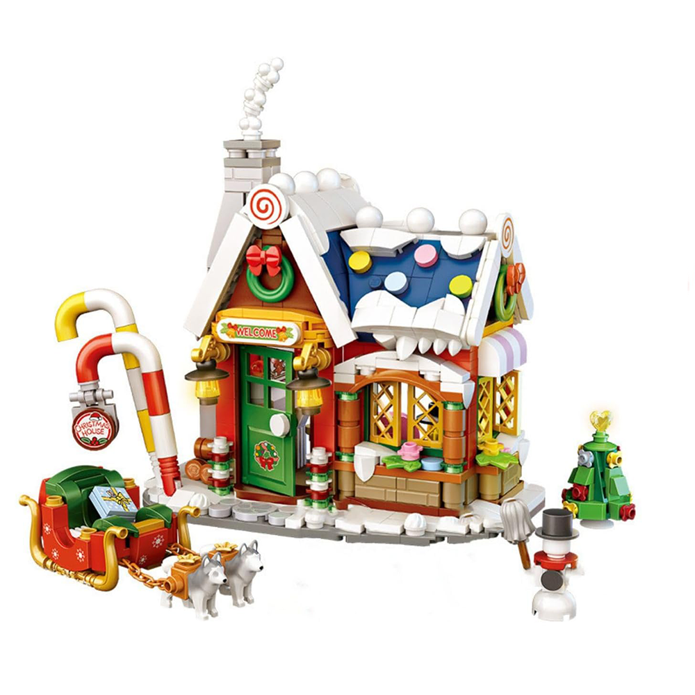 Christmas House Micro Mini Bricks,788 Pieces Xmas and New Year Building ...