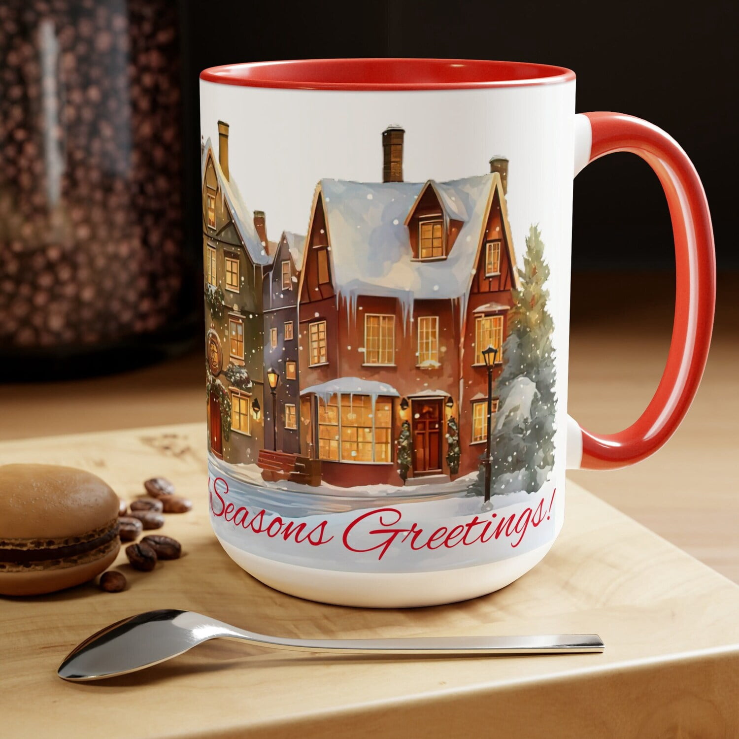 Christmas House Mug: Season’s Greetings Coffee Cup - Ceramic - Walmart.com