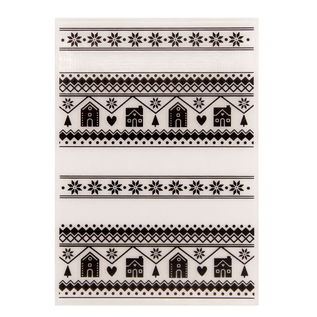 Christmas House Plastic Embossing Folder Stencil Template DIY Craft ...