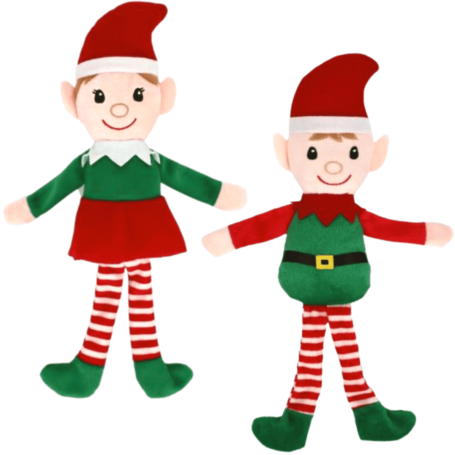 Christmas House Plush Elves Bundle, 14.5x4 in. Fair Skin Toned Boy Girl ...