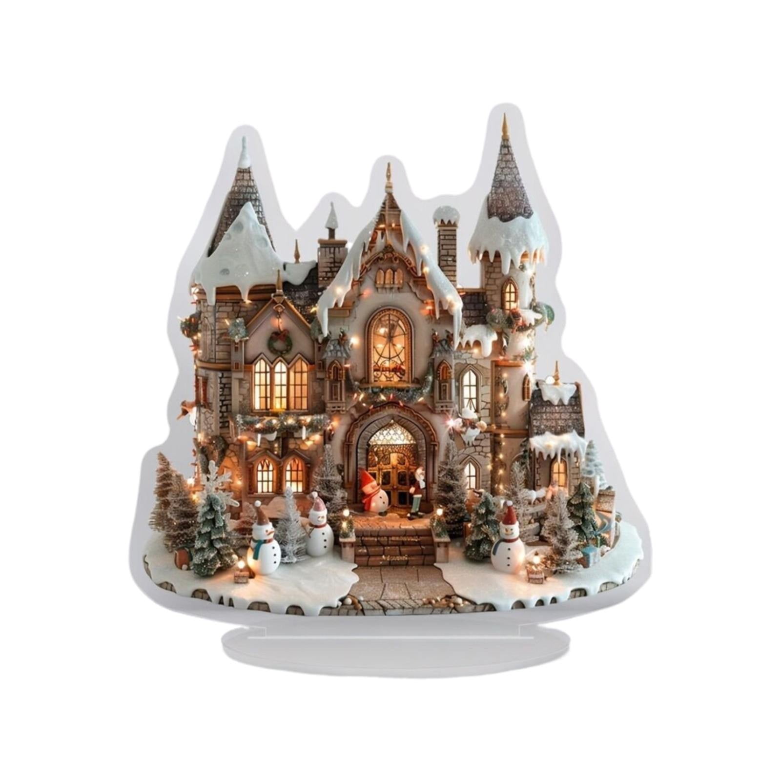 Christmas Houses Ornament Tabletop Modern Cute Creative Christmas Table ...