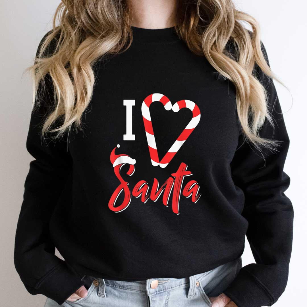 Christmas I Love St. Nick Candy Cane Heart Funny Vintage Holiday ...