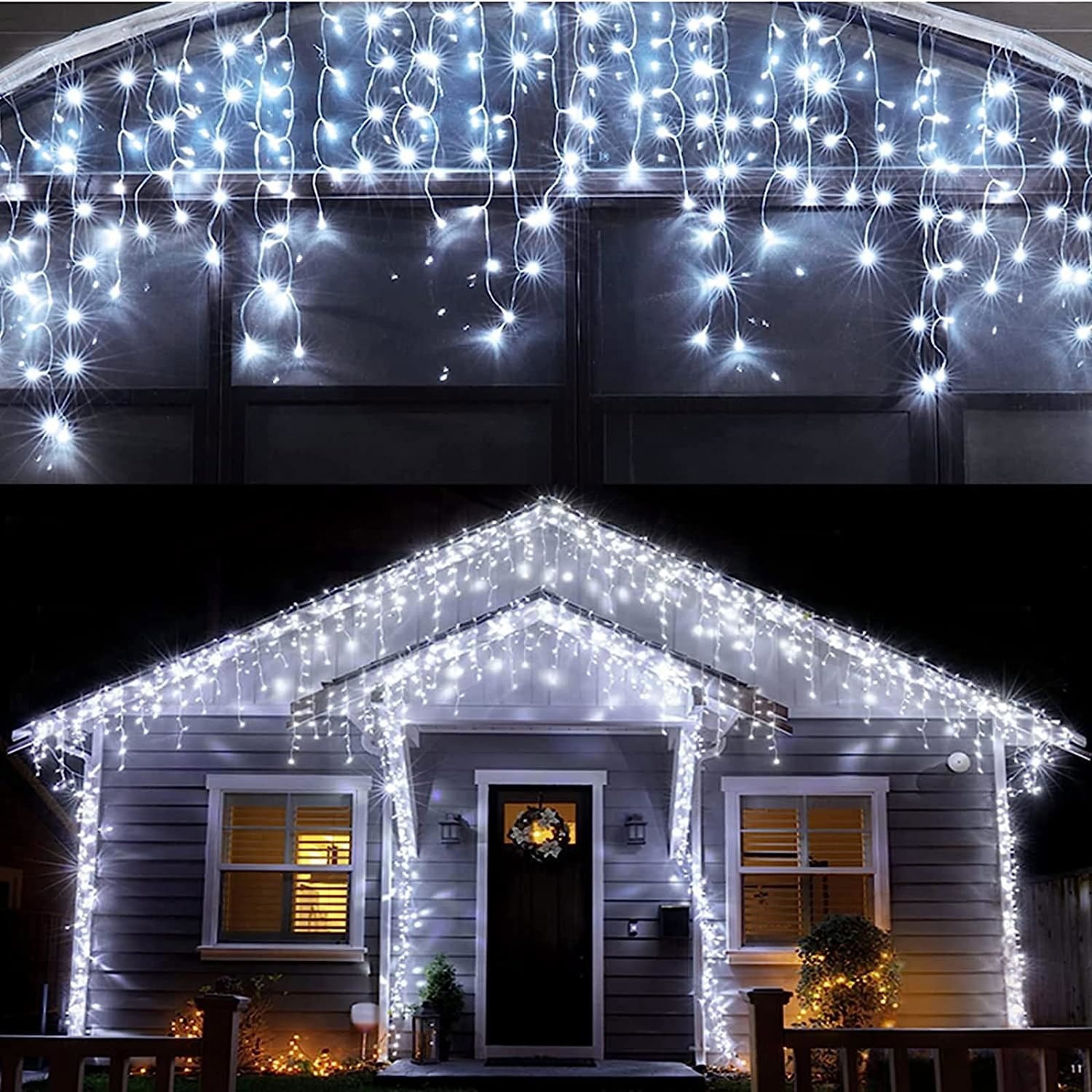 White Christmas Lights Outside