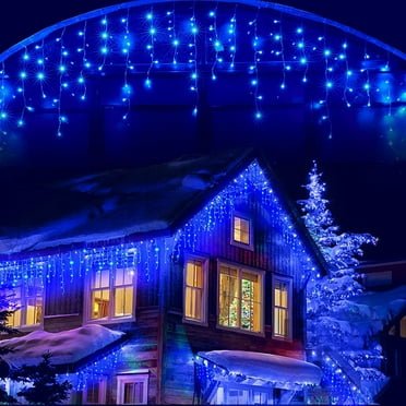 33FT 400 LED Icicle Lights Waterproof Curtain Icicle Christmas Lights ...
