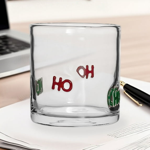 Christmas Icon Glass Cups Set - 14 oz Wreath Christmas Tree and OH ...