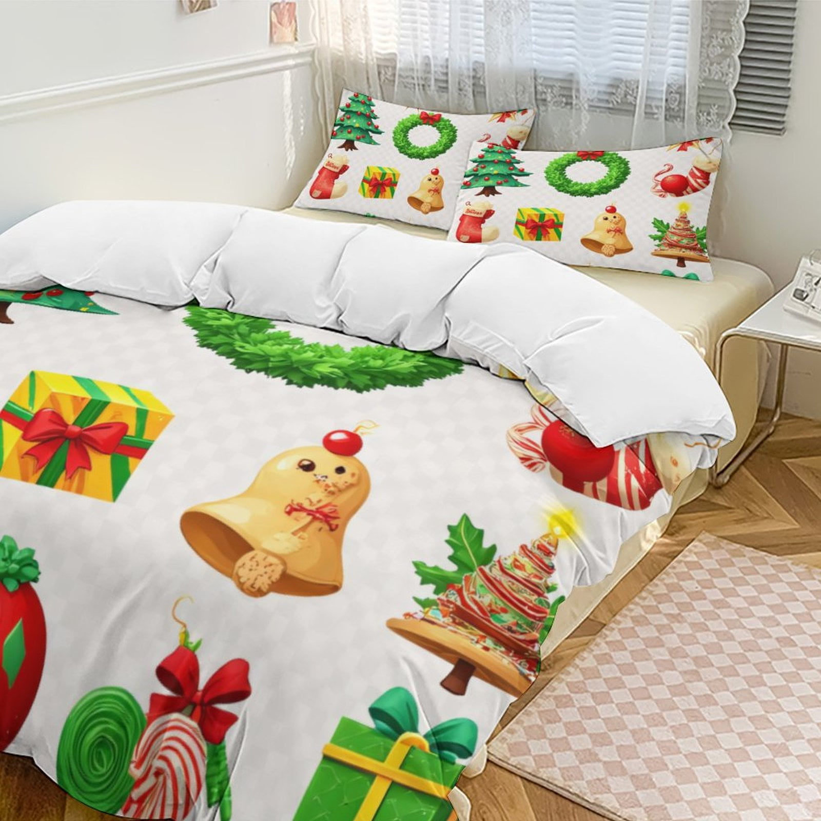 Christmas Icons Set 3D Duvet Cover Set Quilt Cover Theme of Kid Boy ...
