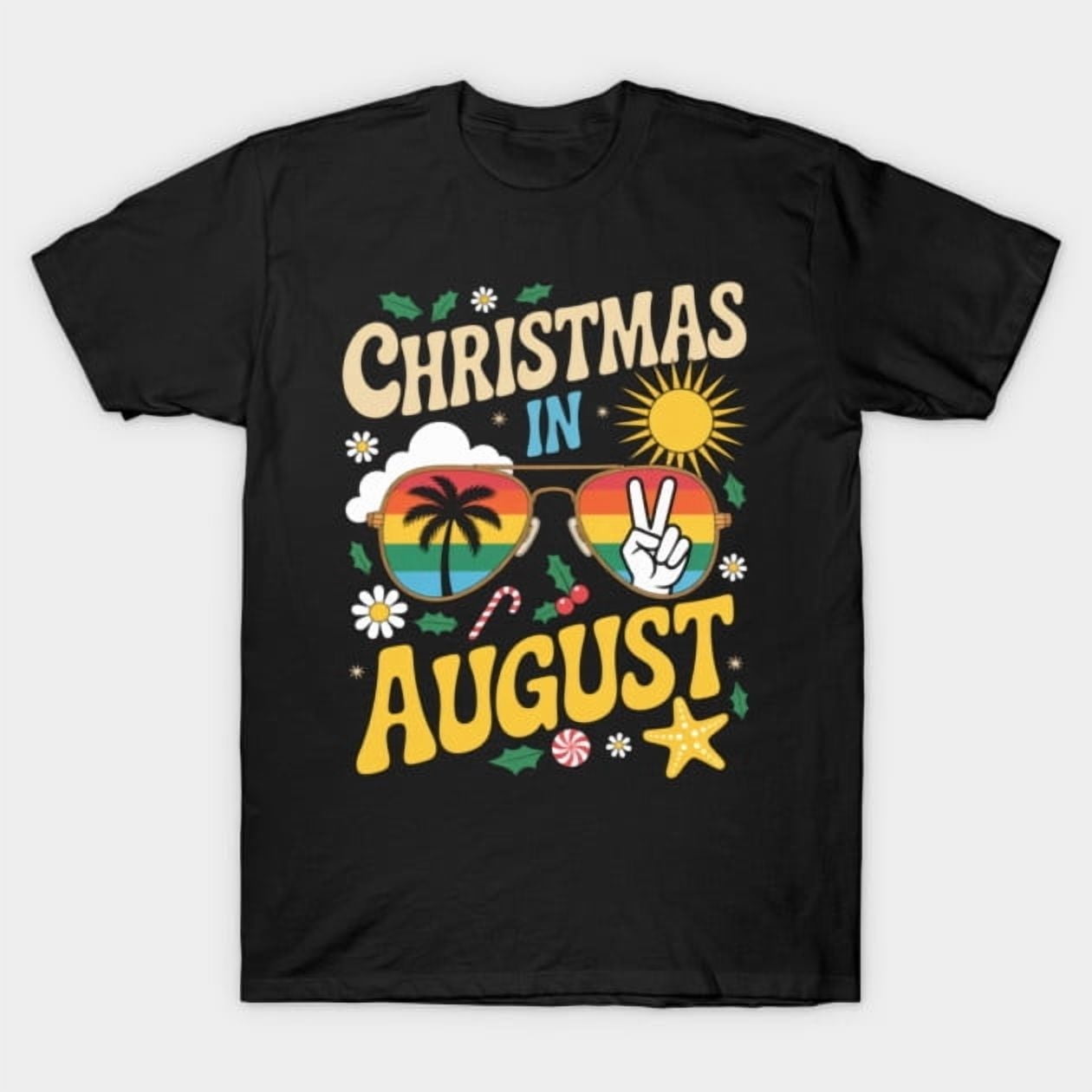 Christmas In August Summer Holiday Vacation Funny Design, H27446 T ...