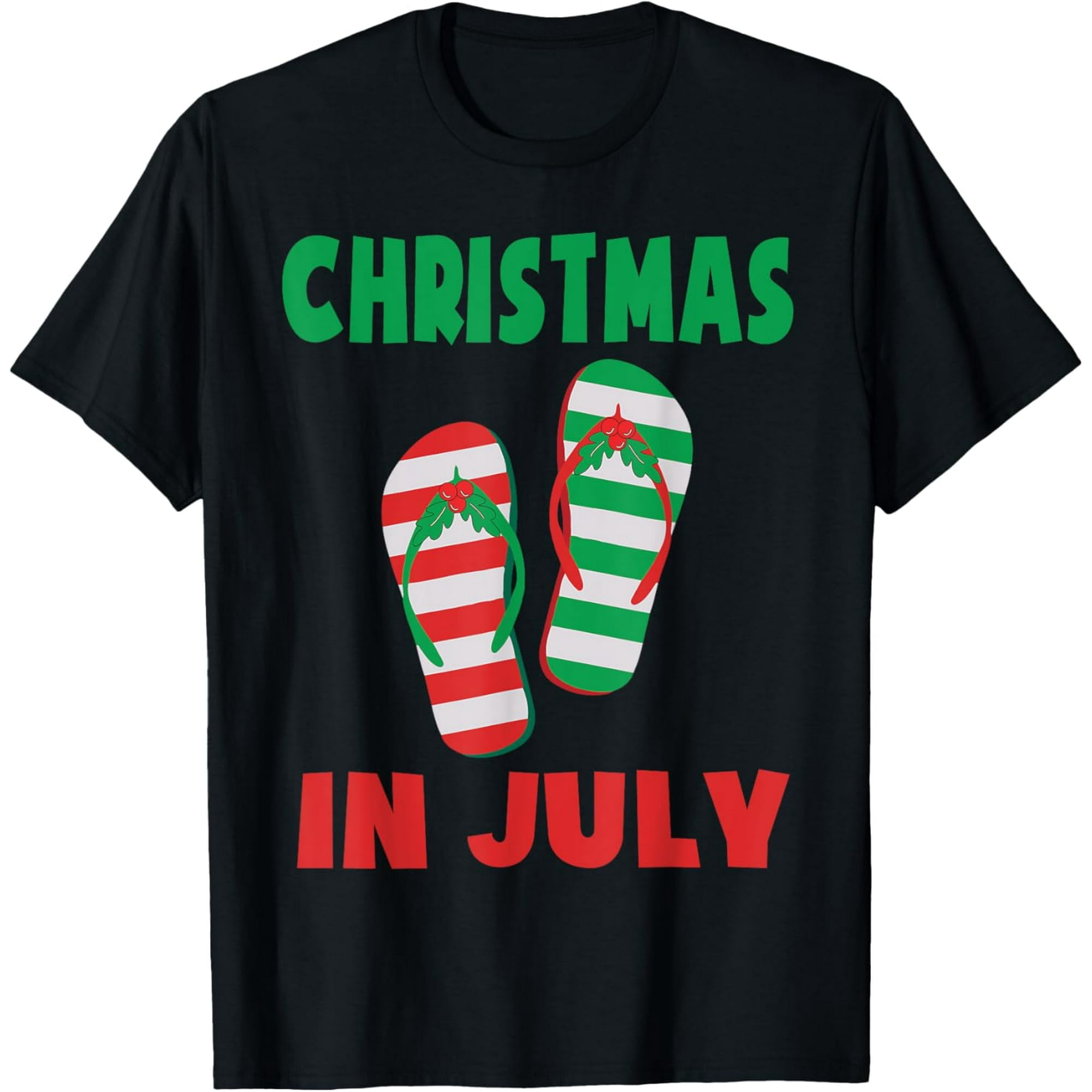 Christmas In July Flip Flop Xmas In July Decorations Party T-Shirt100 ...