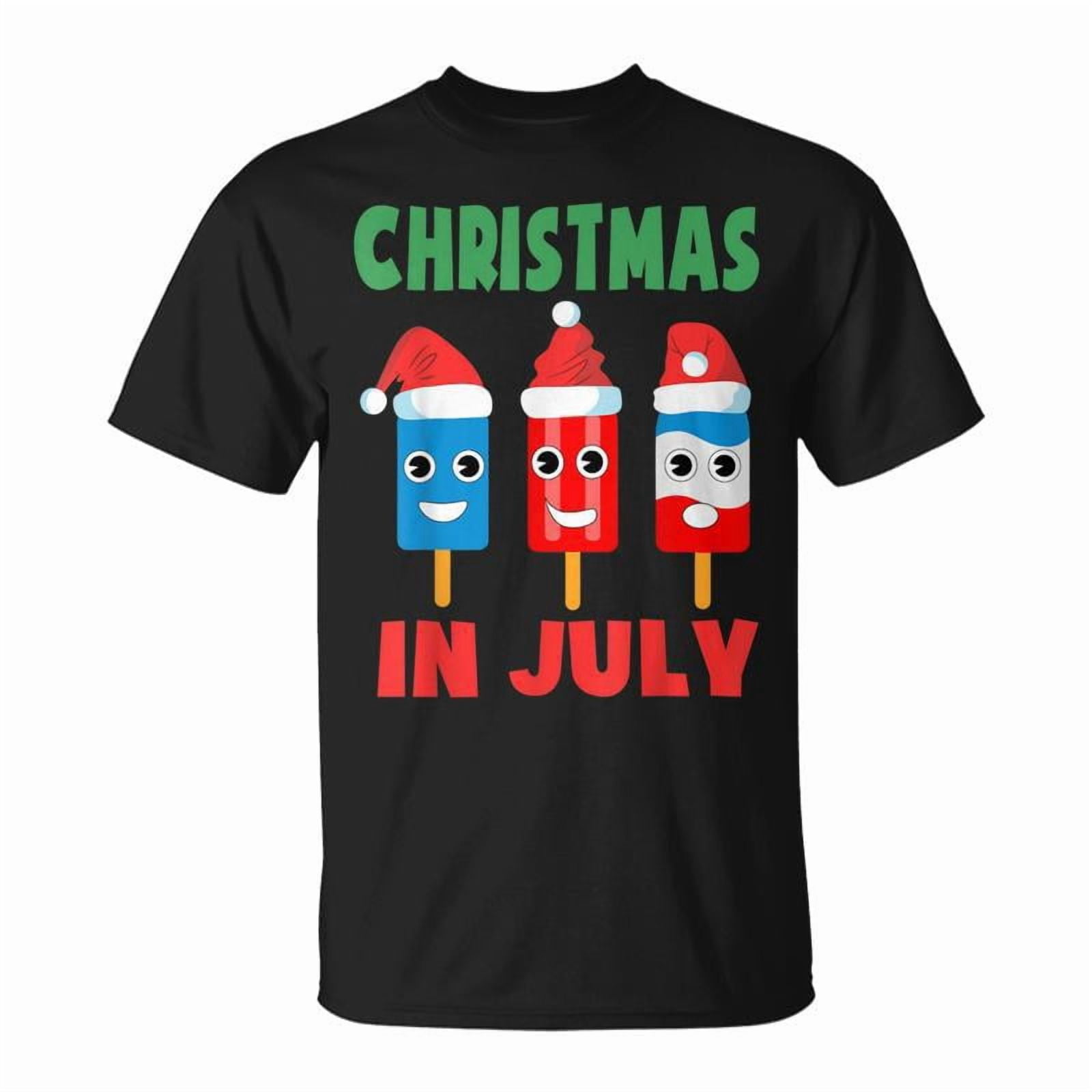 Christmas In July Ice Pops In Santa Hat Kids Toddler Cute Unisex TShirt ...