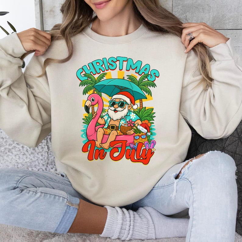 Christmas In July Png, Funny Christmas Png, Christmas In Summer, Summer ...