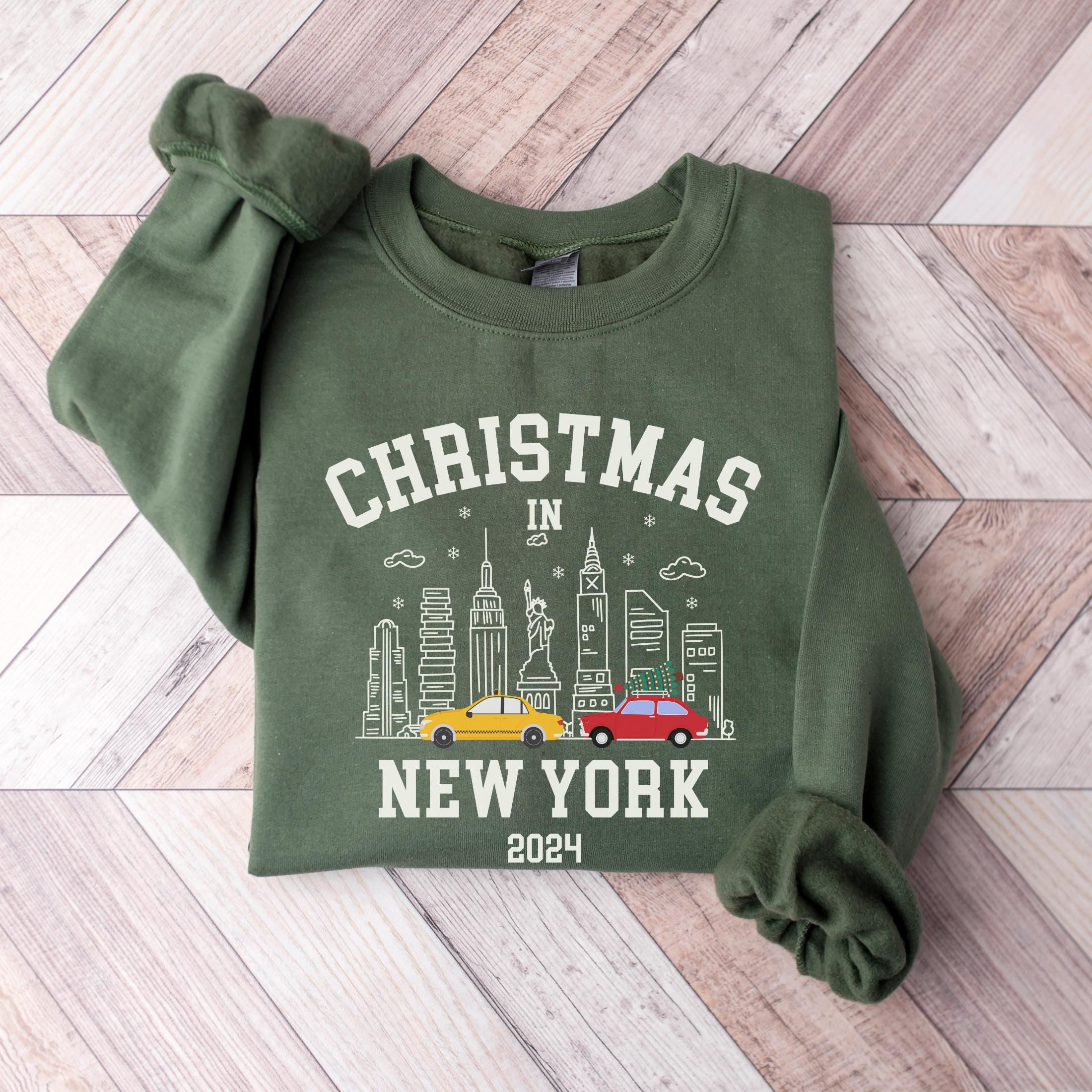 Christmas In New York T-Shirt, NYC Christmas Shirt, Womens Christmas T ...