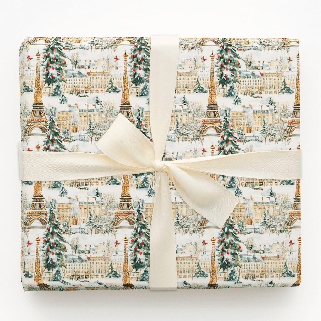Christmas In Paris - Christmas Wrapping Paper Roll - Gift Wrap for ...