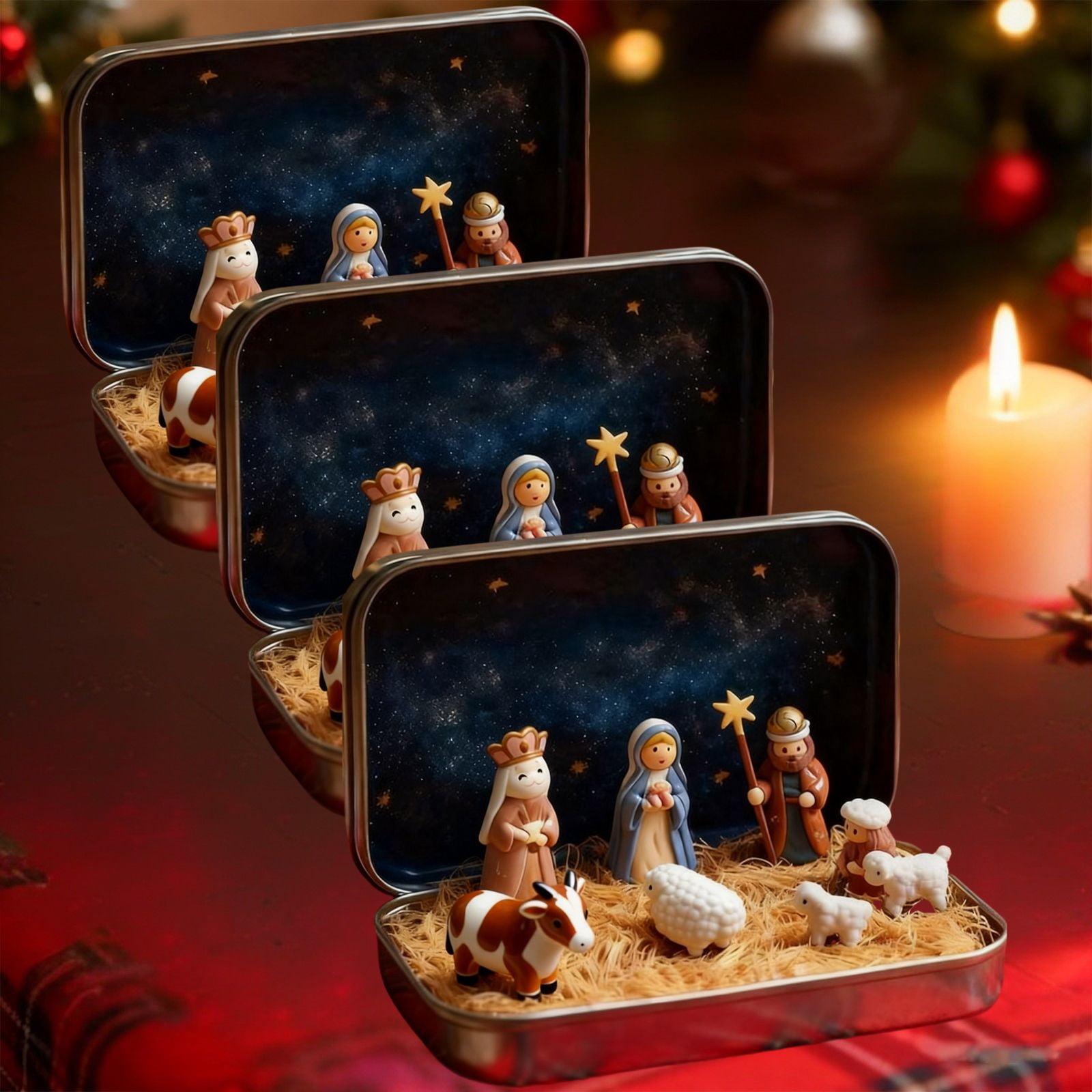 Christmas Indoor Decorations - Christmas Nativity Scene Set, Nativity ...