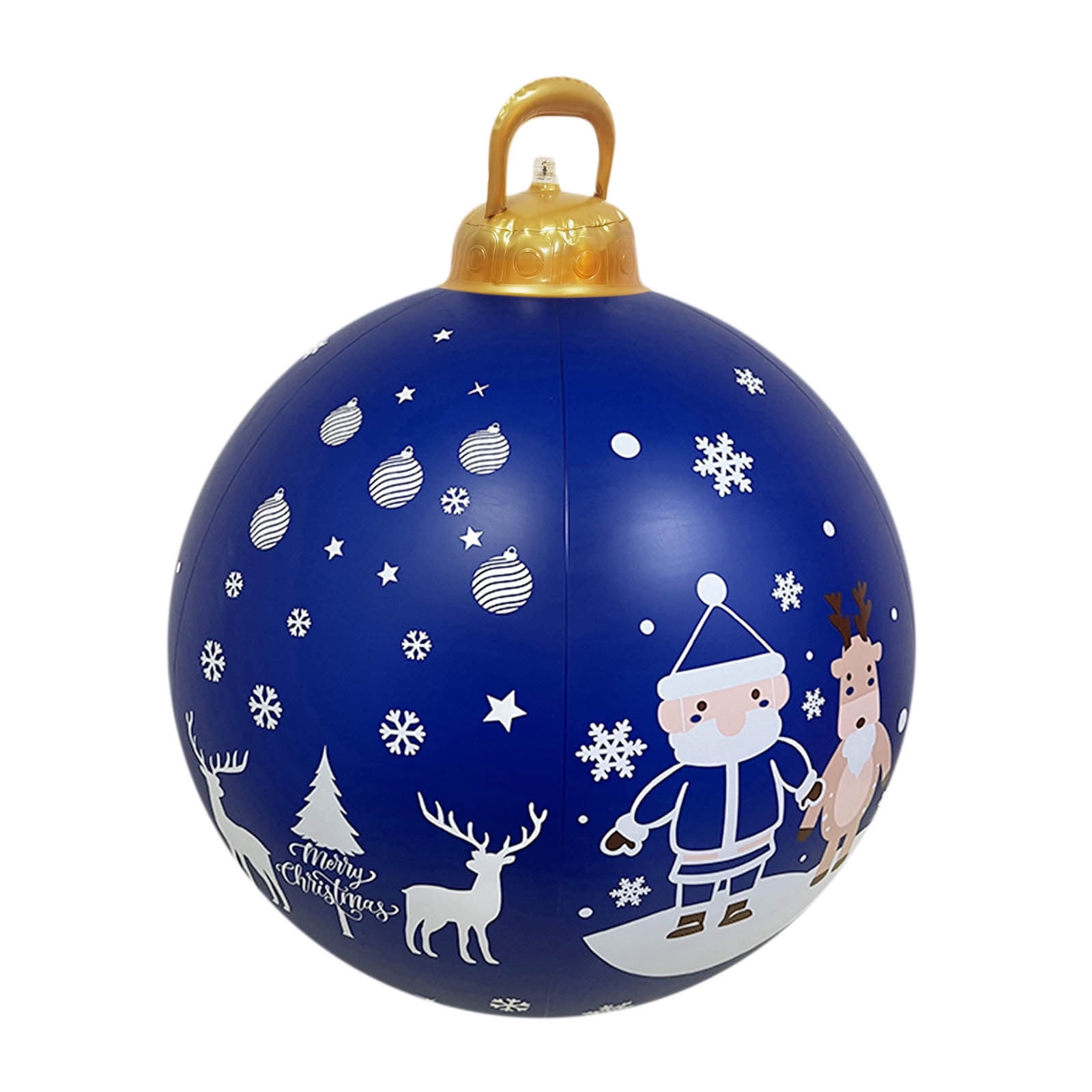 Christmas Inflatable Ball Decoration 24 inch Outdoor Blue Blow Up Balls ...