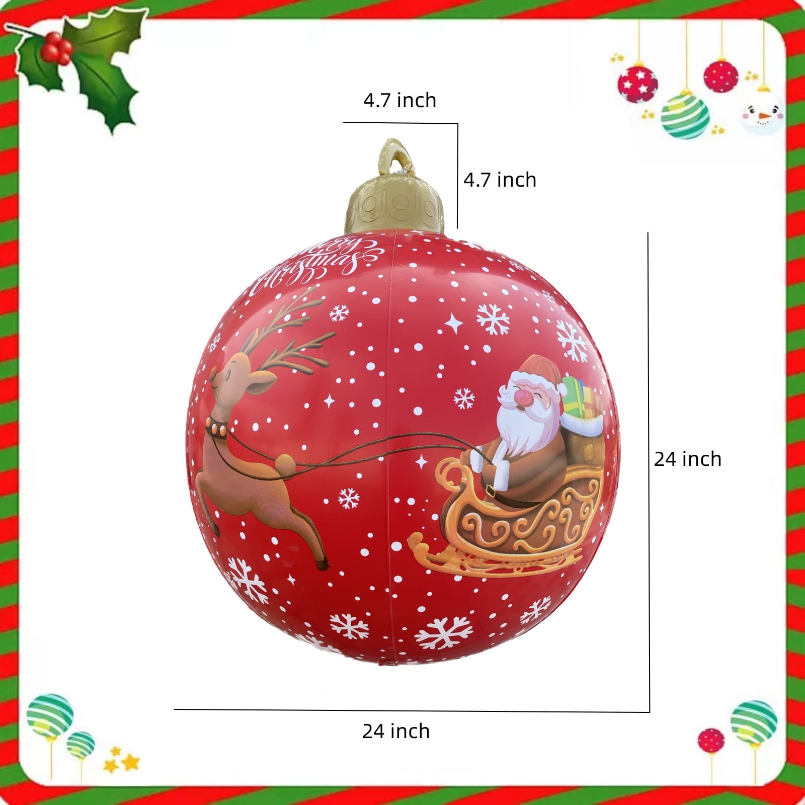 Christmas Inflatable Decorated Ball with LED Light,Christmas Inflatable ...