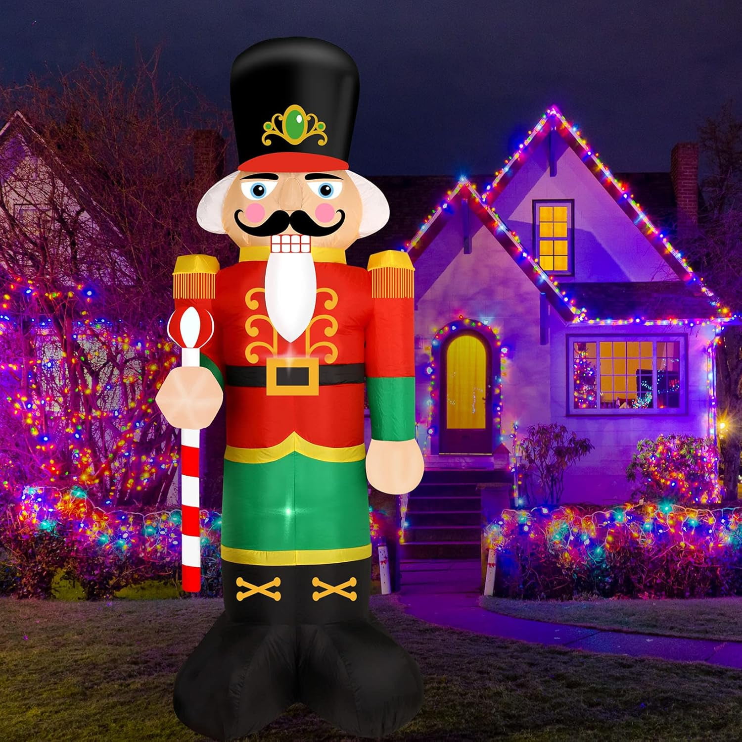 Christmas Inflatable Nutcracker Giant Lighted Interior Inflatable ...