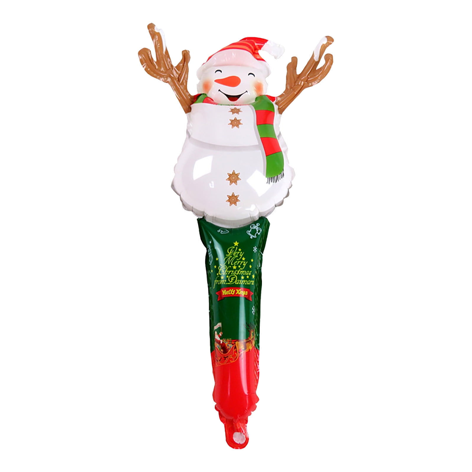 Christmas Inflatable Stick Cane Candy Deer Head Holding Decorative ...