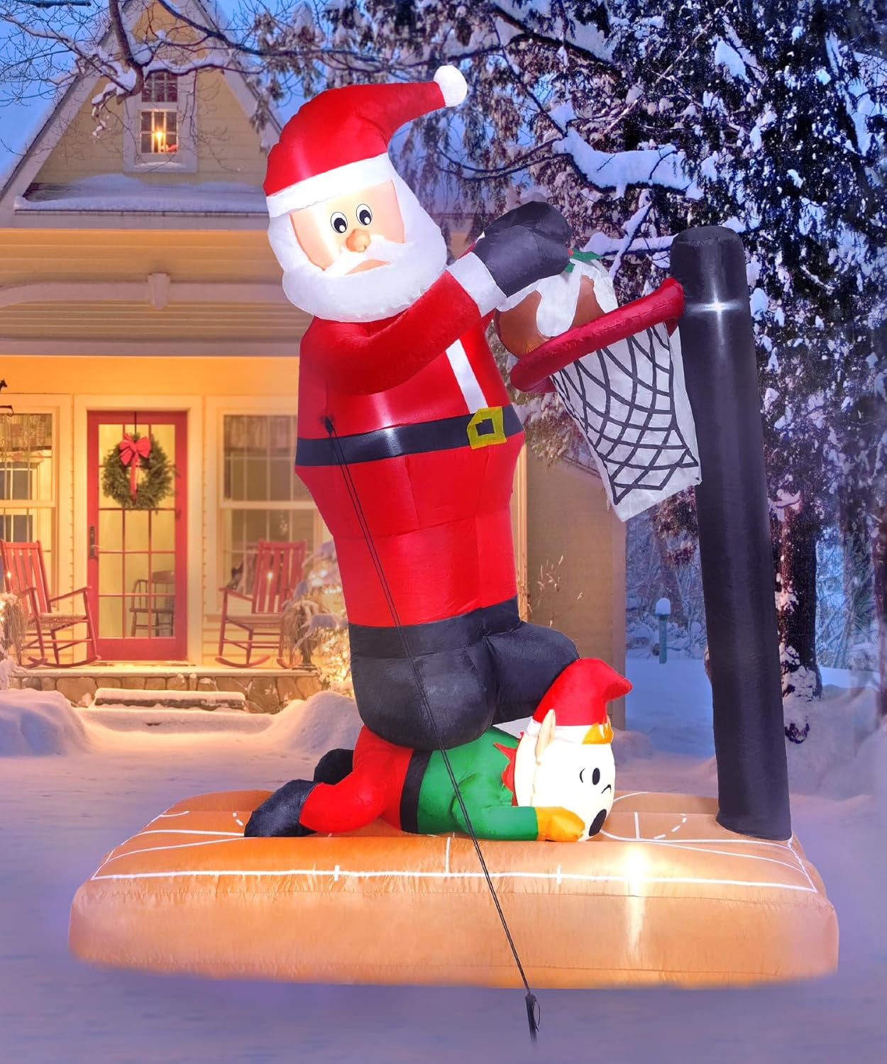 Christmas Inflatables Large 6 ft Santa Fishing Boat - Inflatable ...