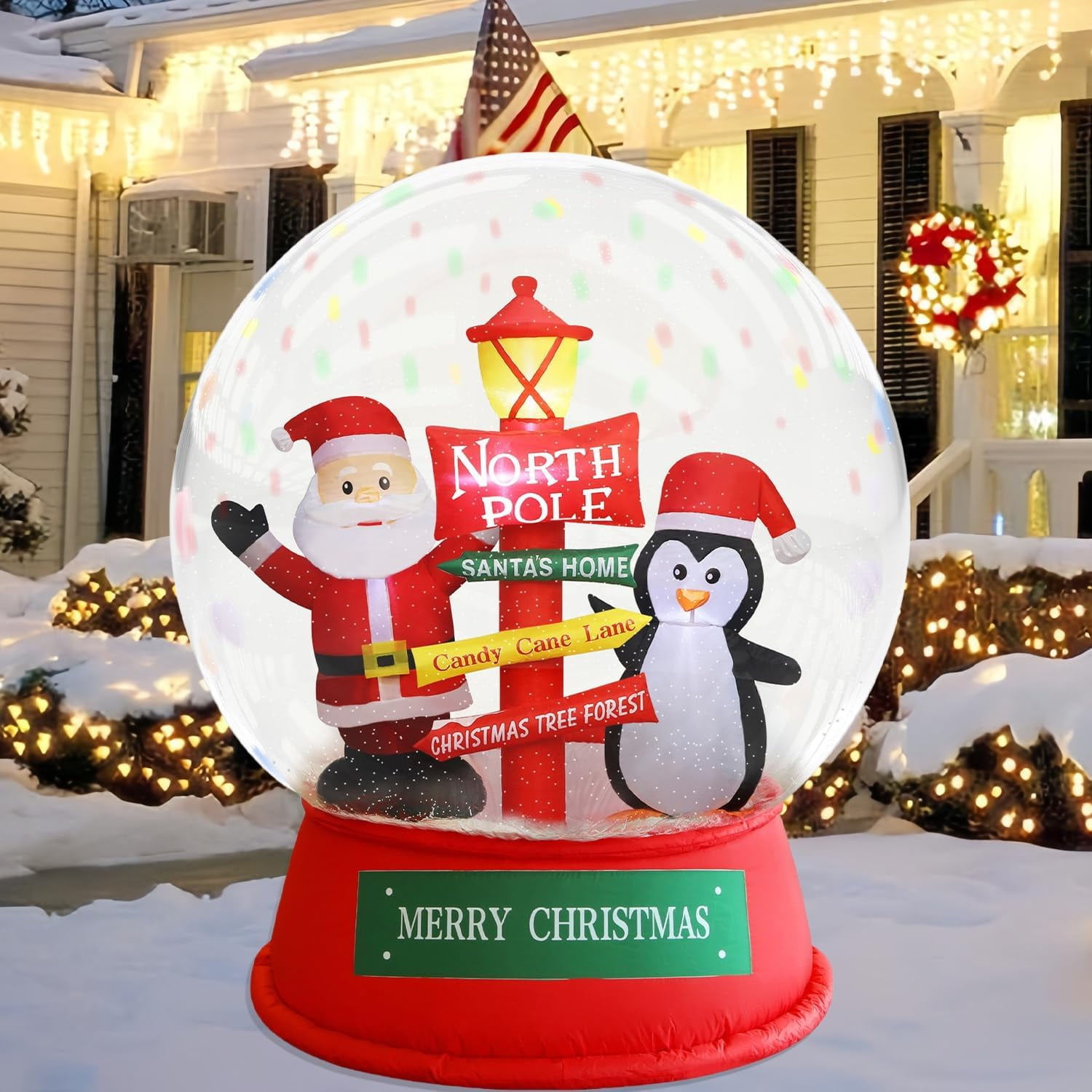 Christmas Inflatables Outdoor Decorations, 6FT Inflatable Xmas Snow ...