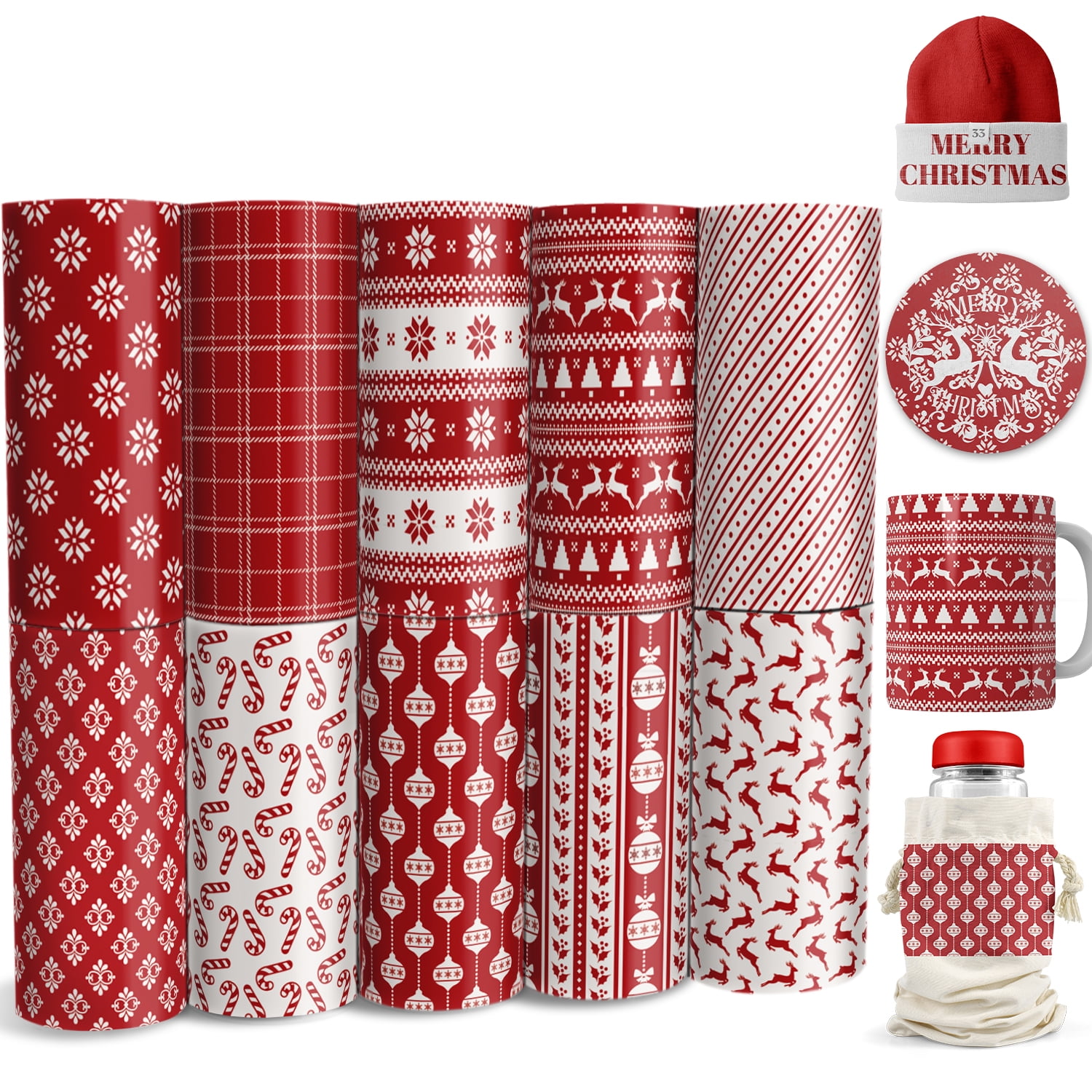 Christmas Infusible Transfer Ink Paper,10 Sheets Of 4.5 in x 12 In ...