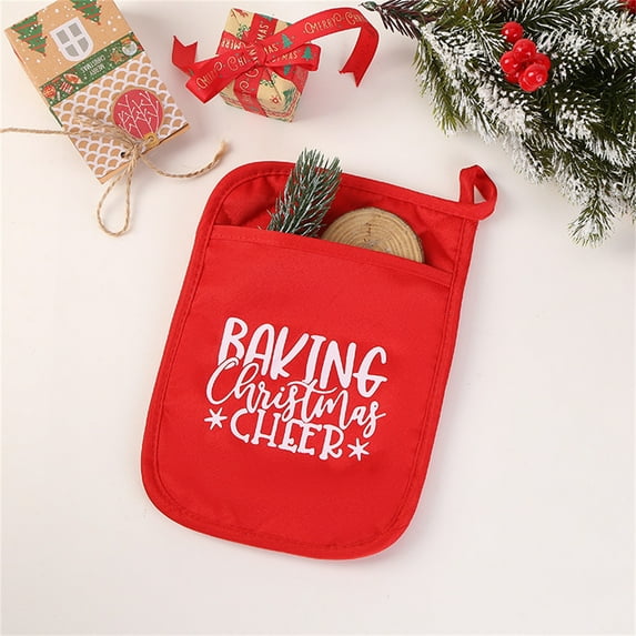 Christmas Insulated Baking Set, Heat Resistant Mitts and Placemats for ...