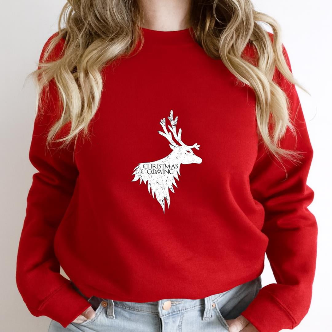 Christmas Is Coming Funny Reindeer Game St. Nick Holiday Graphic SW4884 ...