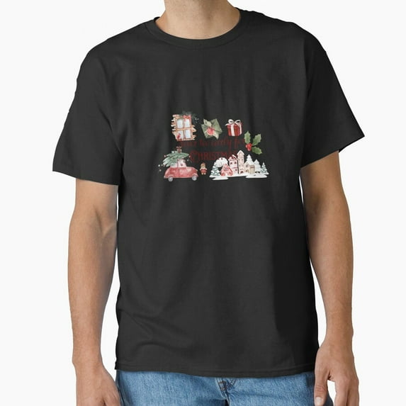 Christmas Is Coming Holiday Winter Season Expecting Text Art Unisex T ...