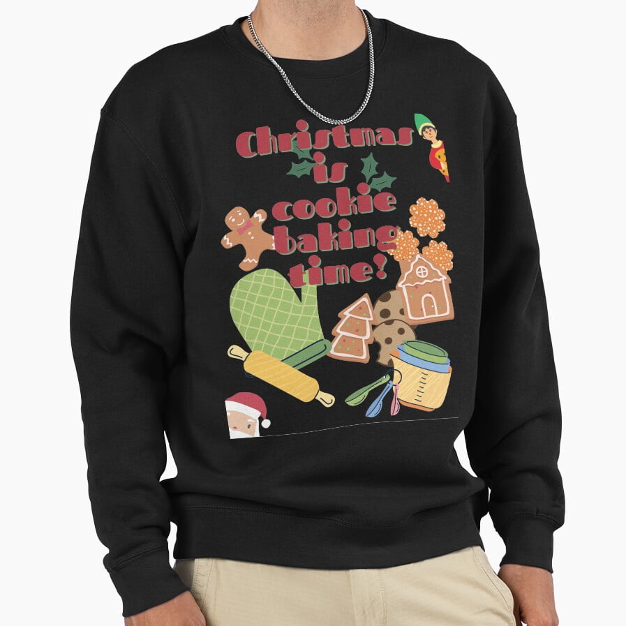 Christmas Is Cookie Baking Time Retro Vintage Funny Graphic Aesthetic ...
