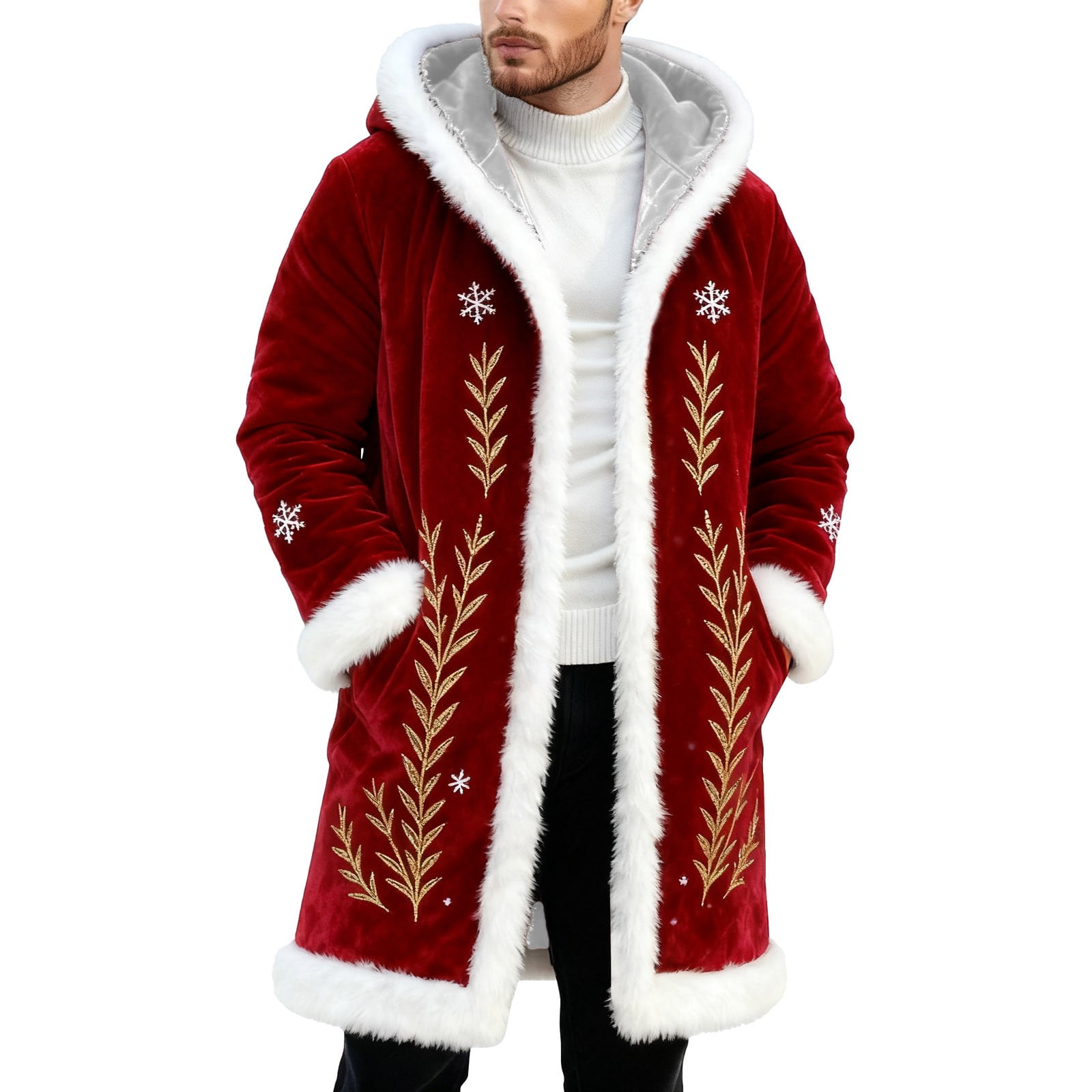 Christmas Jacket for Men Christmas Men's Long Cardigan Hoodies Women ...