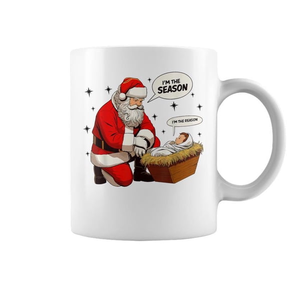 Christmas Jesus Is The Reason For The Season Christian Santa Coffee ...