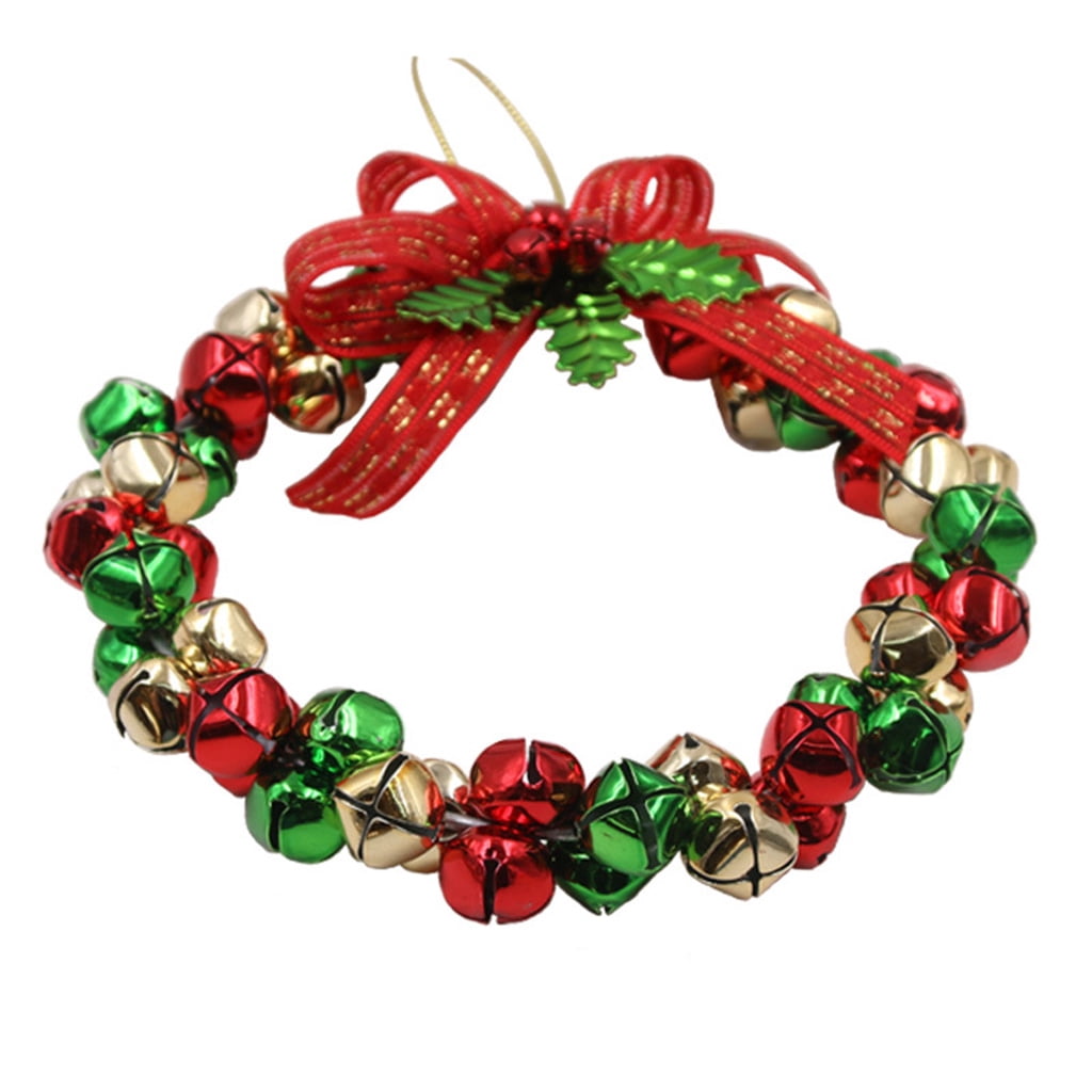 Christmas Jingle Bell Wreath Hanging Decoration Wall Mounted Ornament ...