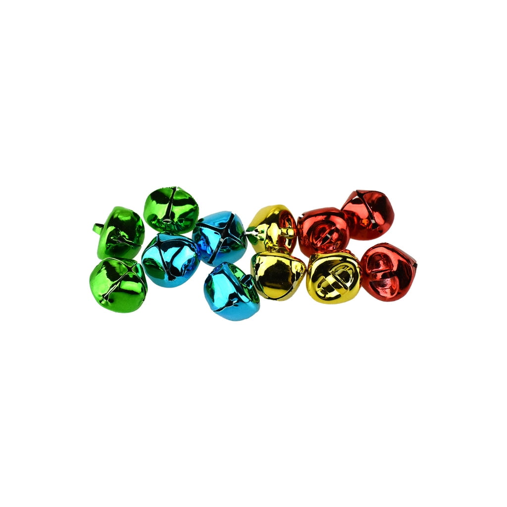 Christmas Jingle Bells, 3/8-inch, 12-count, Multicolor - Walmart.com