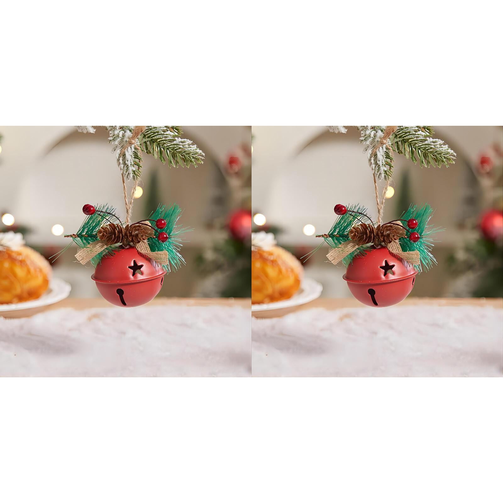 Christmas Jingle Bells Ornaments - Metal Hanging Bells for Christmas ...