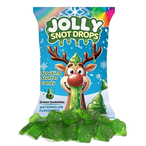 Christmas Jolly Snot Drops, Holiday Gummy Candy, 4 Ounce Bag - Walmart.com