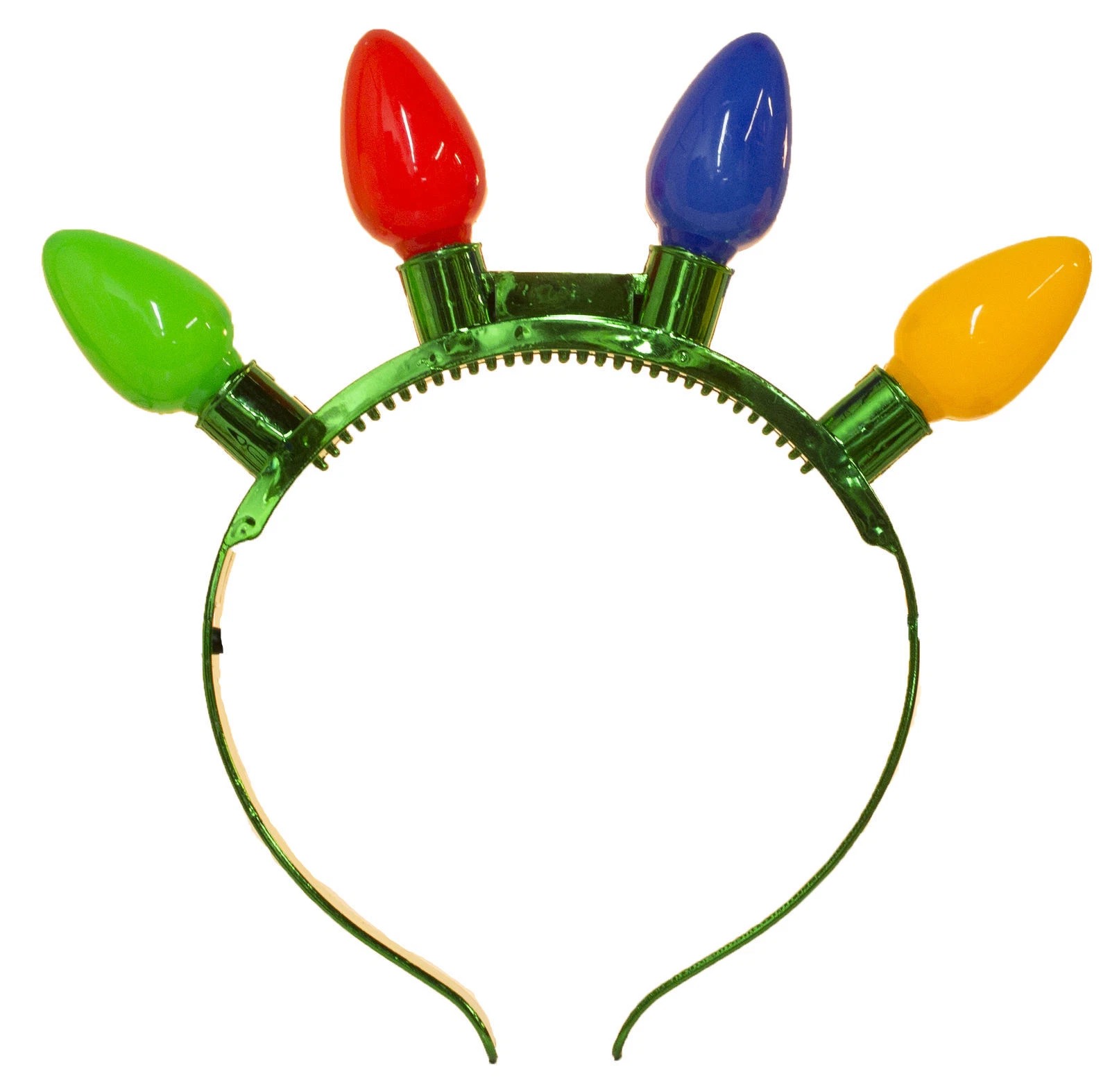 Christmas Jumbo Light Up Headband Lighted Big Light Bulbs Flashing ...