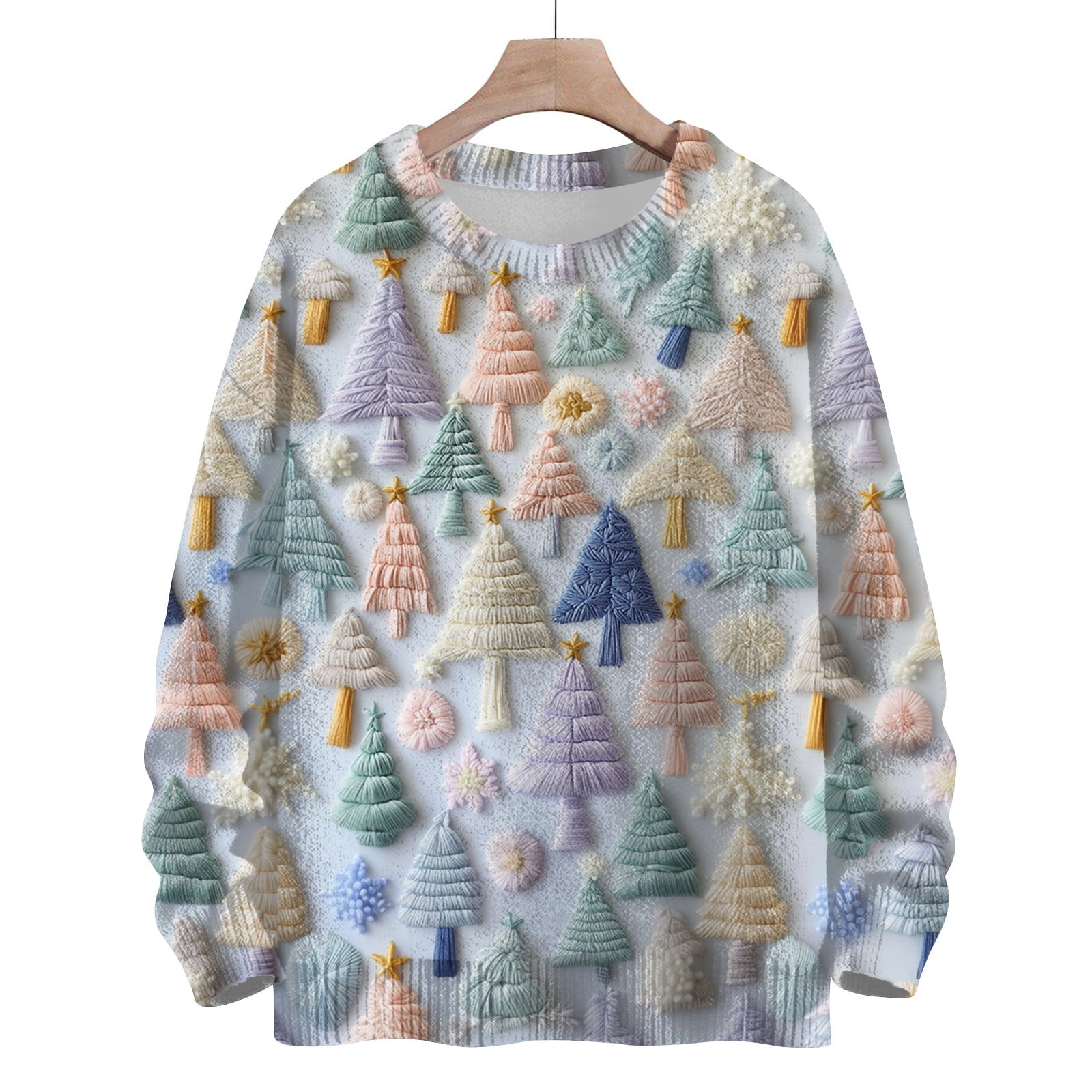 Christmas Jumpers for Women Crop Long Sleeve Hip Pullover Pub Soft ...