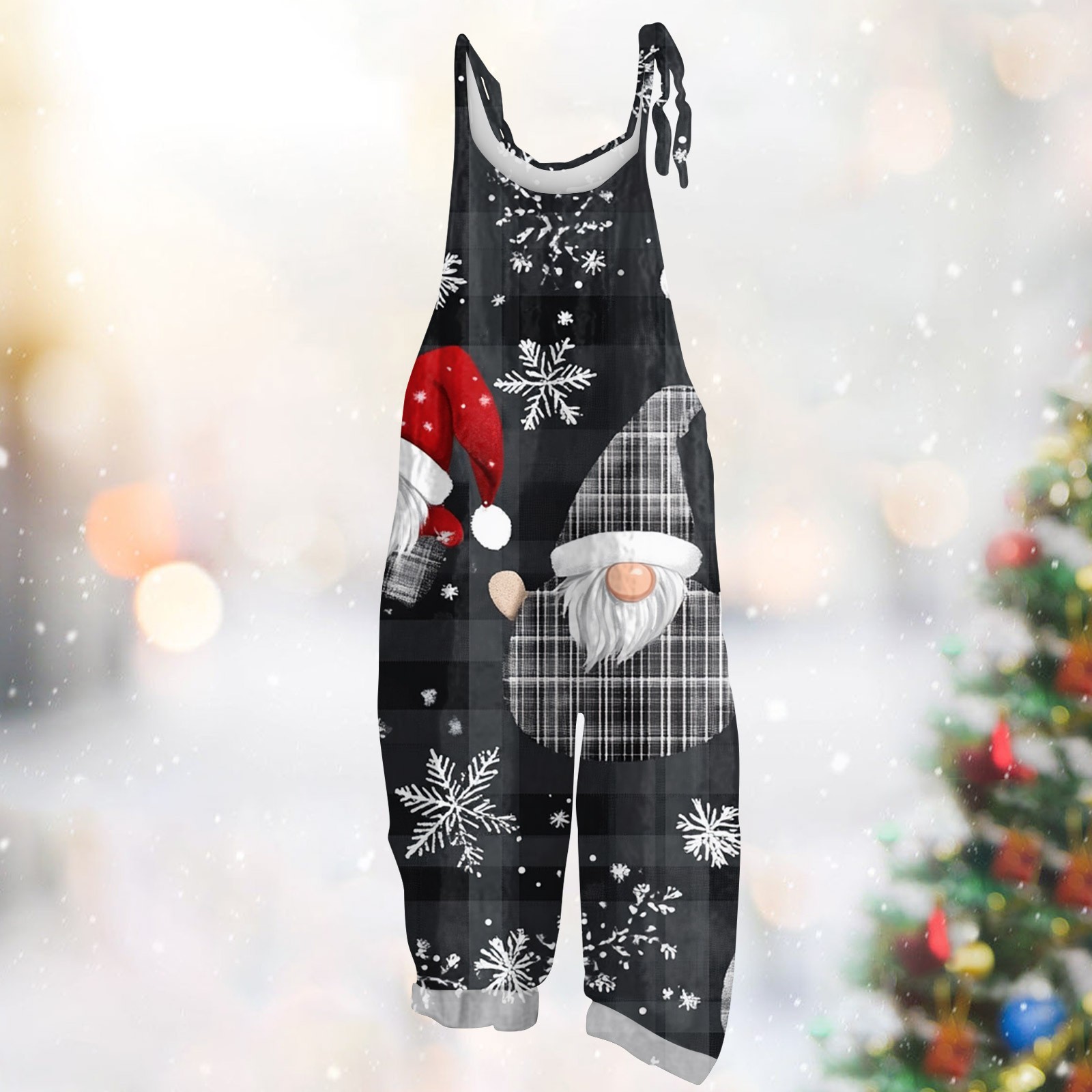 Christmas Jumpsuit for Women - Women's Jumpsuit Christmas Tree Print ...
