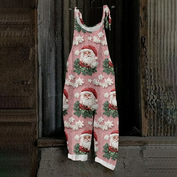 Christmas Jumpsuits for Women Spaghetti Strap Fall Winter Fashion ...