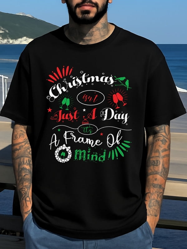 Christmas Just A Day comfort colors tshirt t-shirt mens graphic tees ...