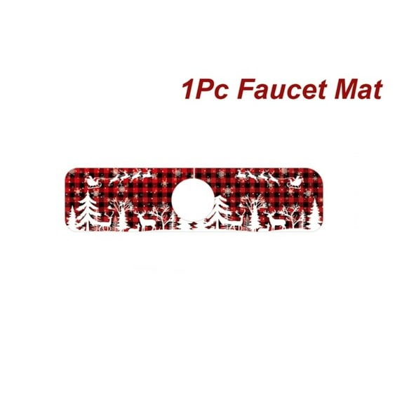 Christmas Kitchen Absorbent Mat Sink Faucet Mats Merry Christmas ...