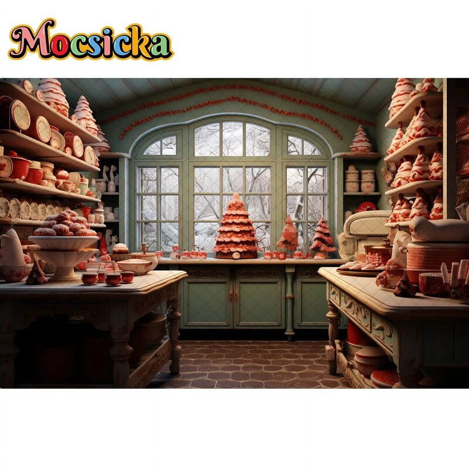 Christmas Kitchen Backdrop For Kids Family Portrait Photography ...