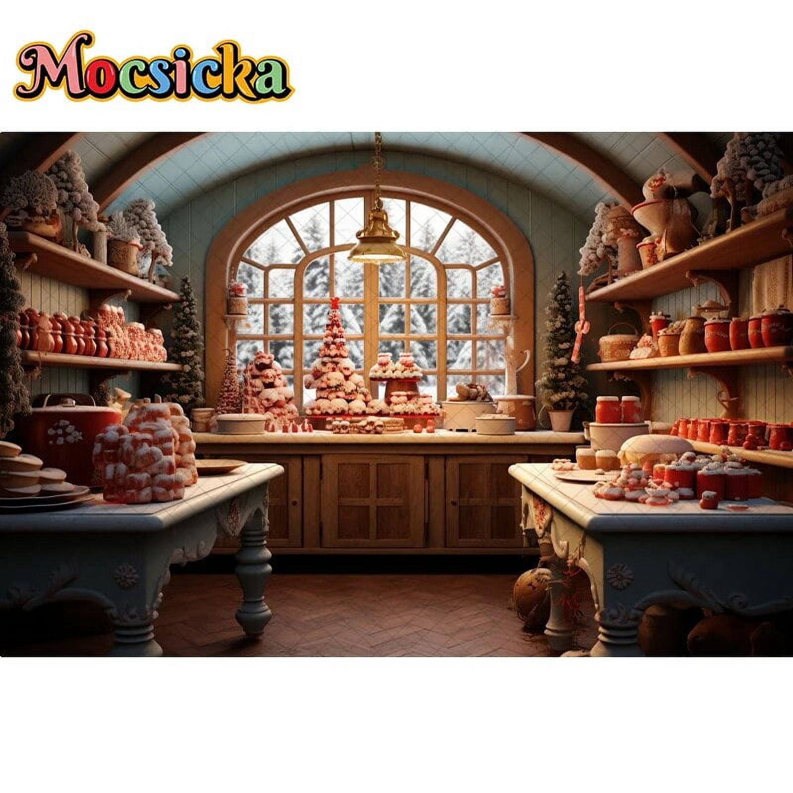 Christmas Kitchen Backdrop For Kids Family Portrait Photography ...