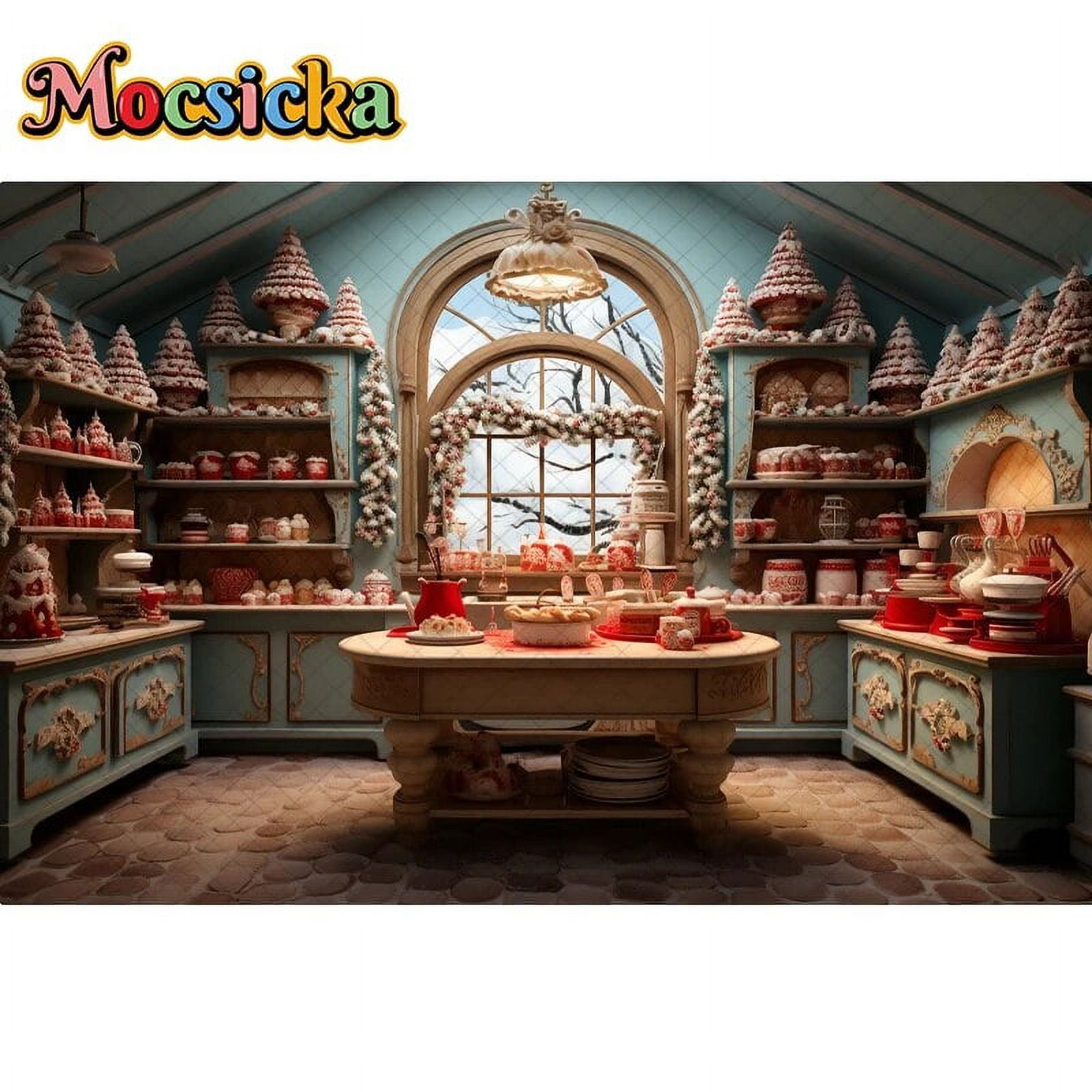 Christmas Kitchen Backdrop For Kids Family Portrait Photography ...