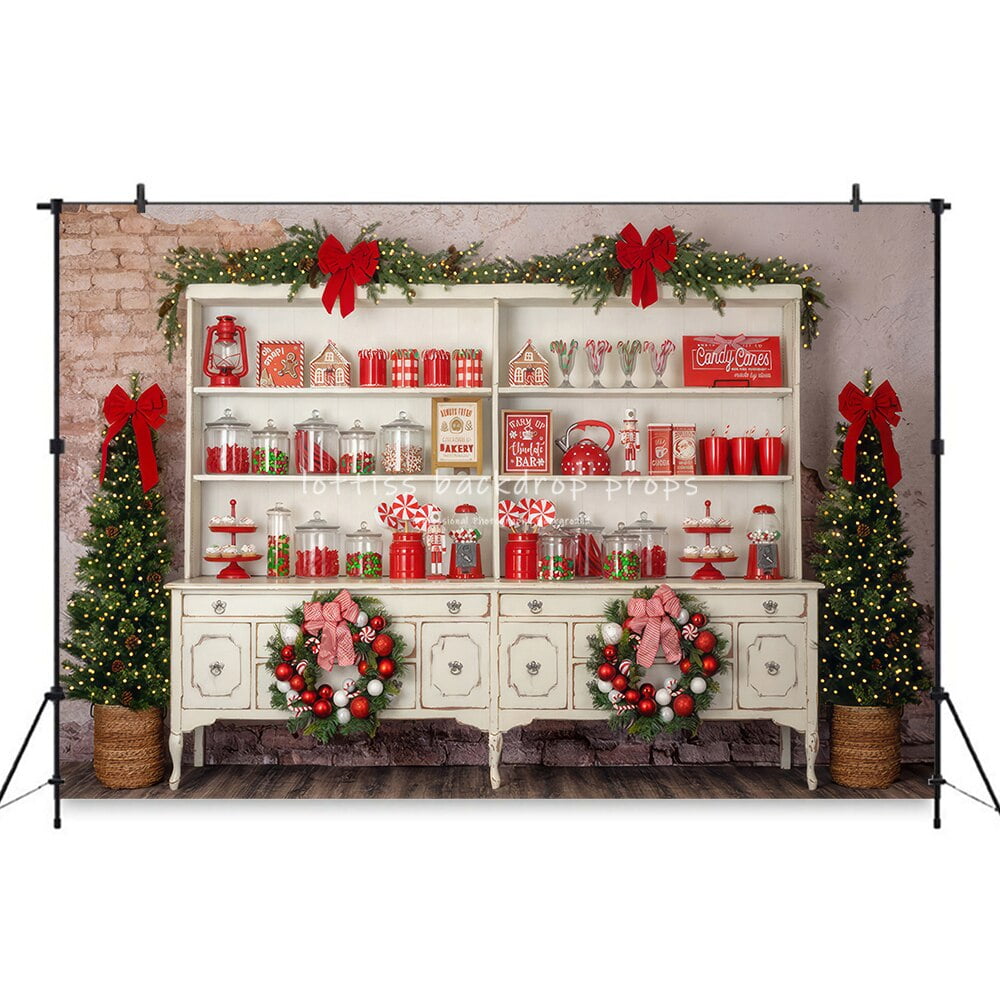 Christmas Kitchen Cupboard Backdrops Kids Photogrpahy Child Adult ...