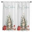 Blue Coastal Christmas Kitchen Curtain 2 Panels Curtains 72 Inch Length ...