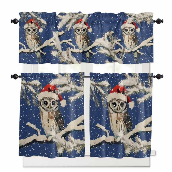 Christmas Own Kitchen Curtains Valances and Tiers Set of 3 Pine Tree ...