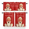 Christmas Kitchen Curtains Valances and Tiers Set of 3 Retro Oil ...
