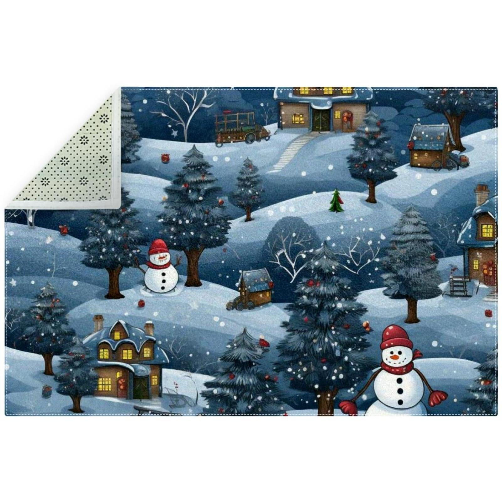 Christmas Kitchen Mat | Comfortable Polyester Floor Mat for Standing ...