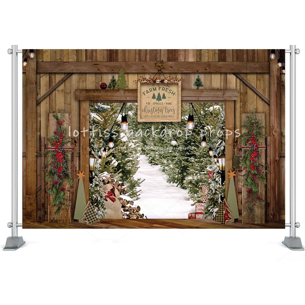 Christmas Kitchen Photography Backdrop Cupboard Retro Wood Wall Cook ...